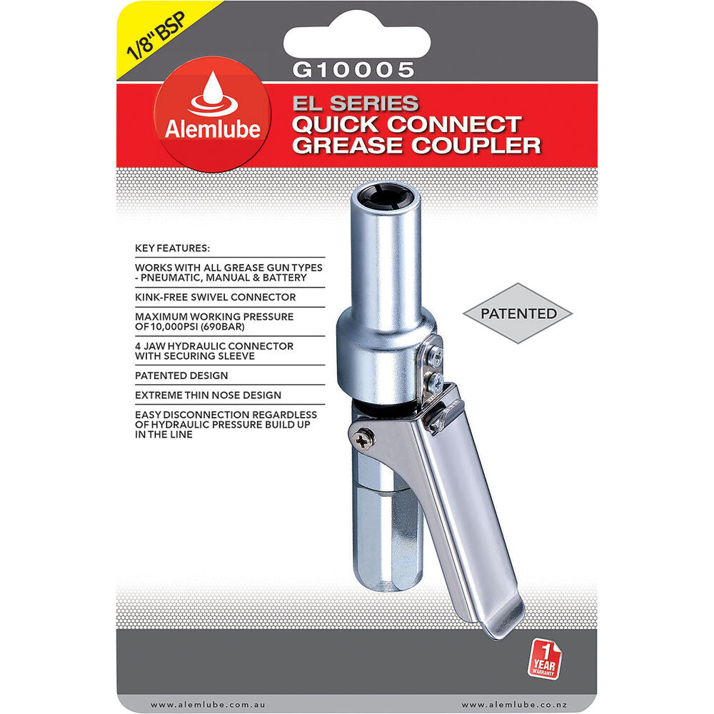 Quick Release Grease Coupler Chuck Alemlube EL Series G10005 – GnG Traders